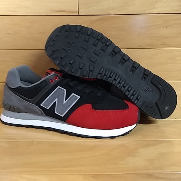 New Balance | Shoes | New Balance 574 Black Grey Red Ml574tiu | Poshmark